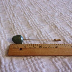 Vintage | Jewelry | Vintage Green Stone Gold Tone Stick Pin | Poshmark